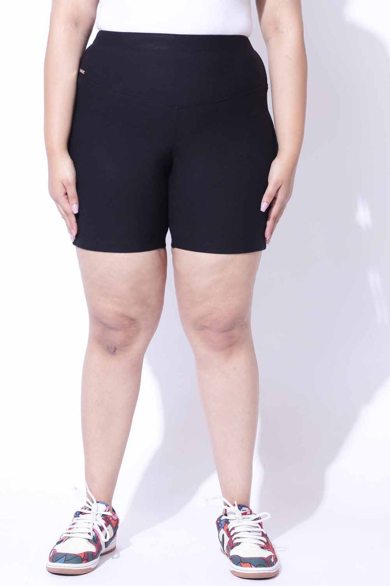 Home Plus Size Shorts Plus Size Black Tummy Shaper Shorts